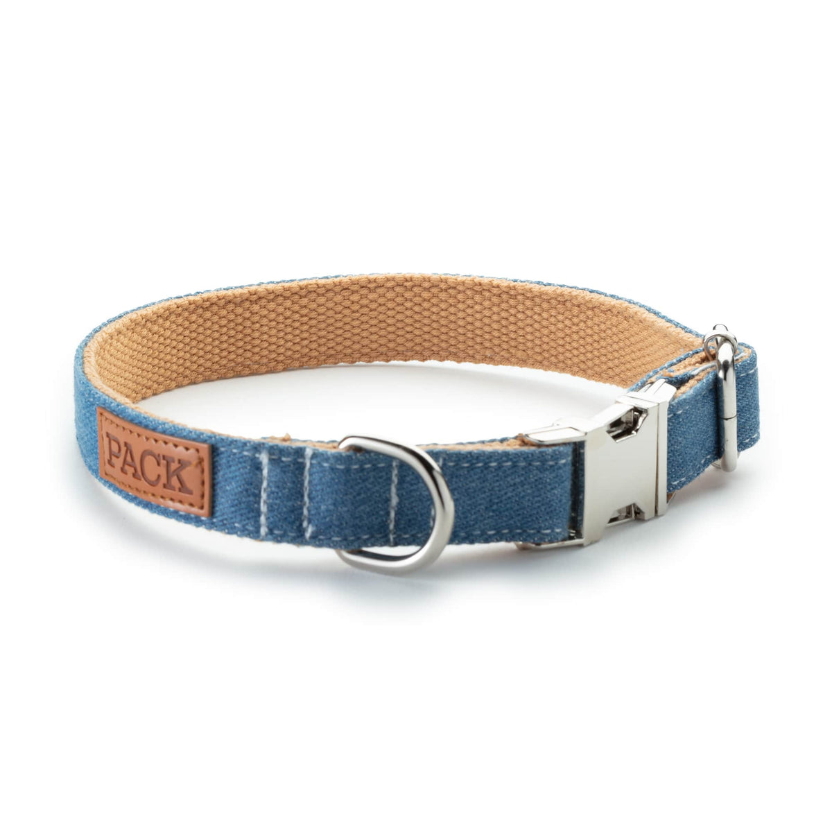 Denim Bow Tie Dog Collar - Pack Leashes
