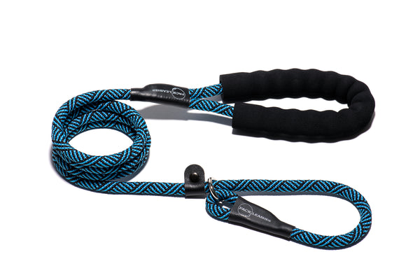 Glacier Blue Rope Leash - Slip Lead - Pack Leashes
