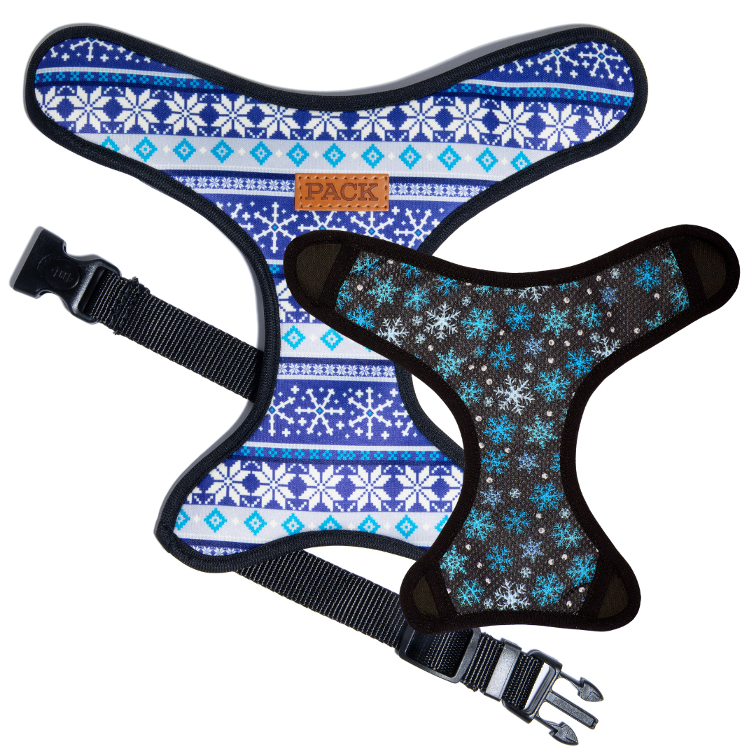 The Sweater // Snow Paradise Reversible Dog Harness - Pack Leashes