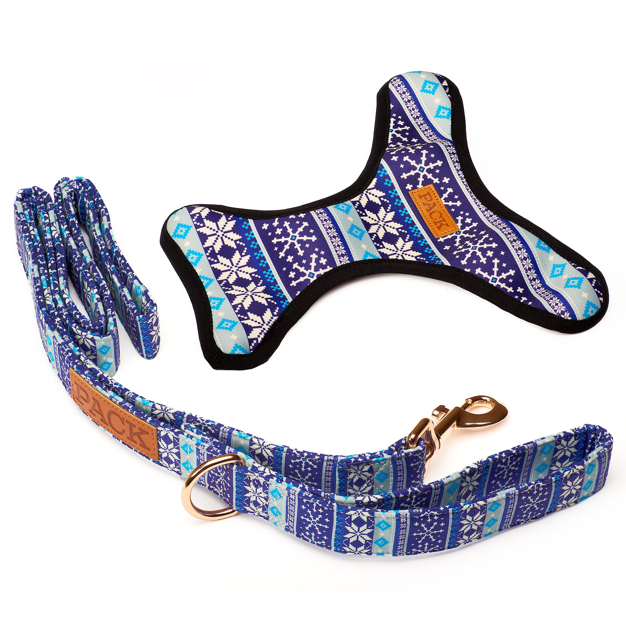 The Sweater // Snow Paradise Reversible Dog Harness - Pack Leashes